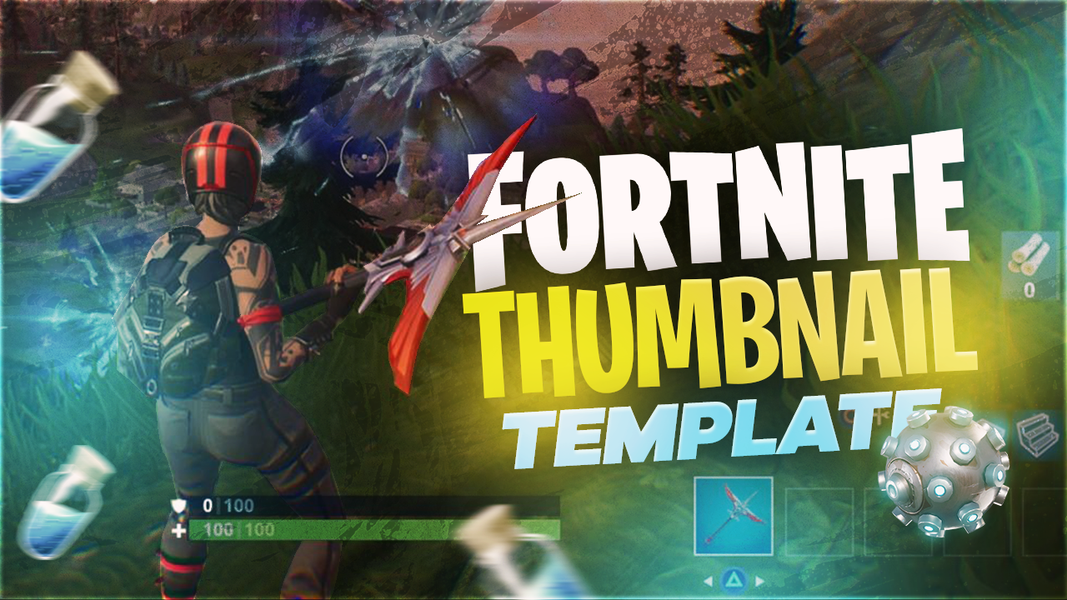 Fortnite Thumbnail Template FREE by WoahFusion - Free download on ToneDen