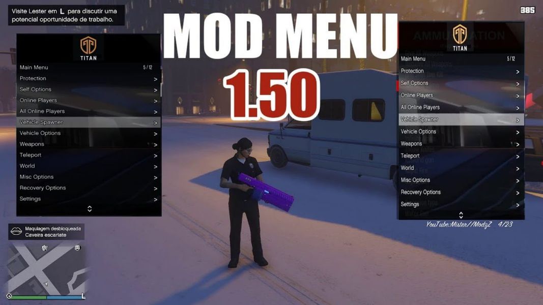 TITAN MOD MENU GTA V PC by II ZC SNIPZ II - Free download on ToneDen